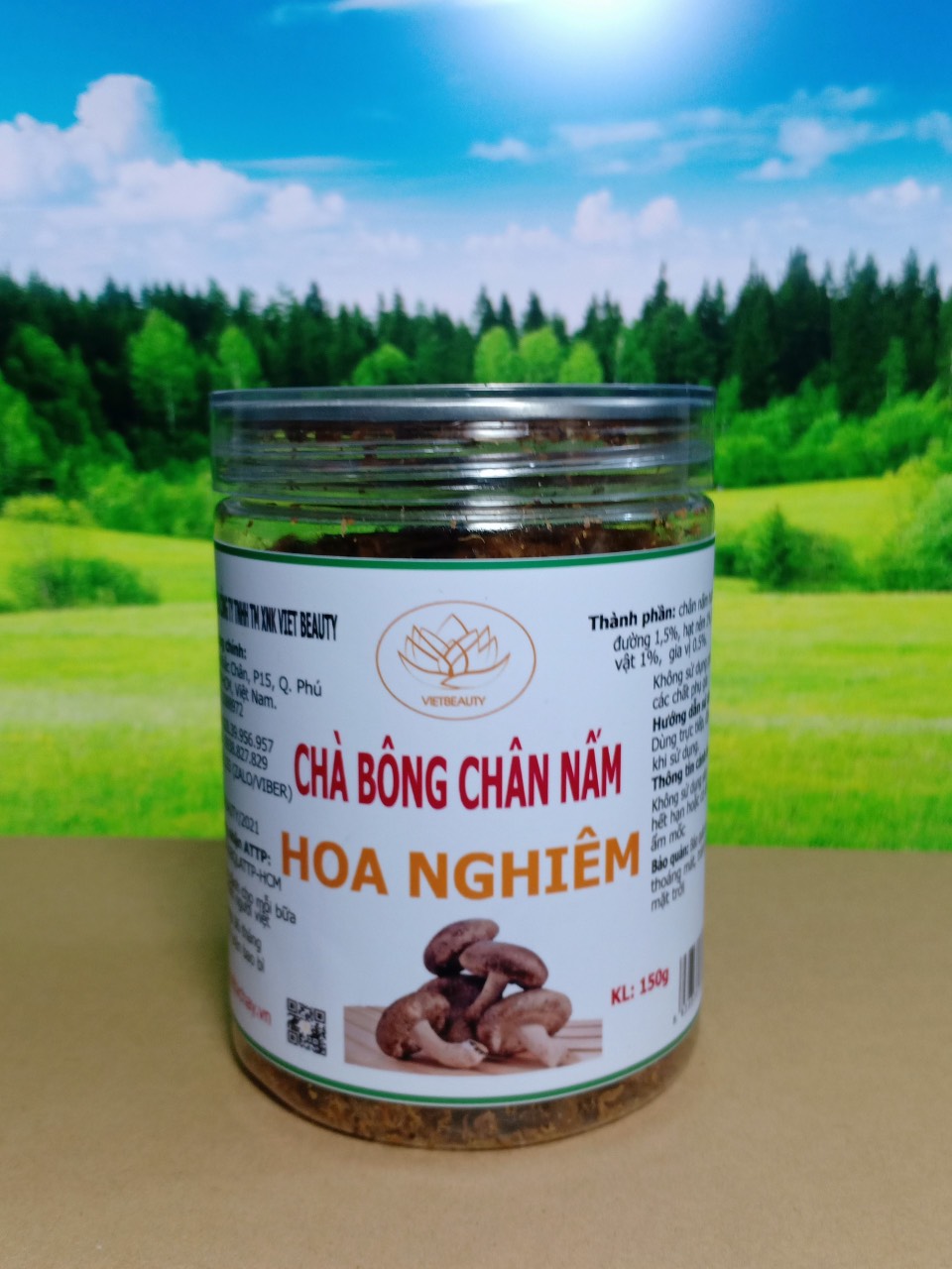 Chà bông Chân Nấm hương Thuần Chay 150g-Sen Bụt